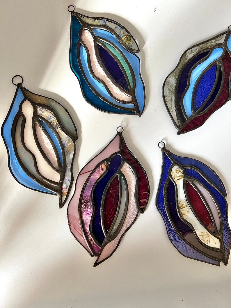 Botanical Stained Glass Vulva - Etsy