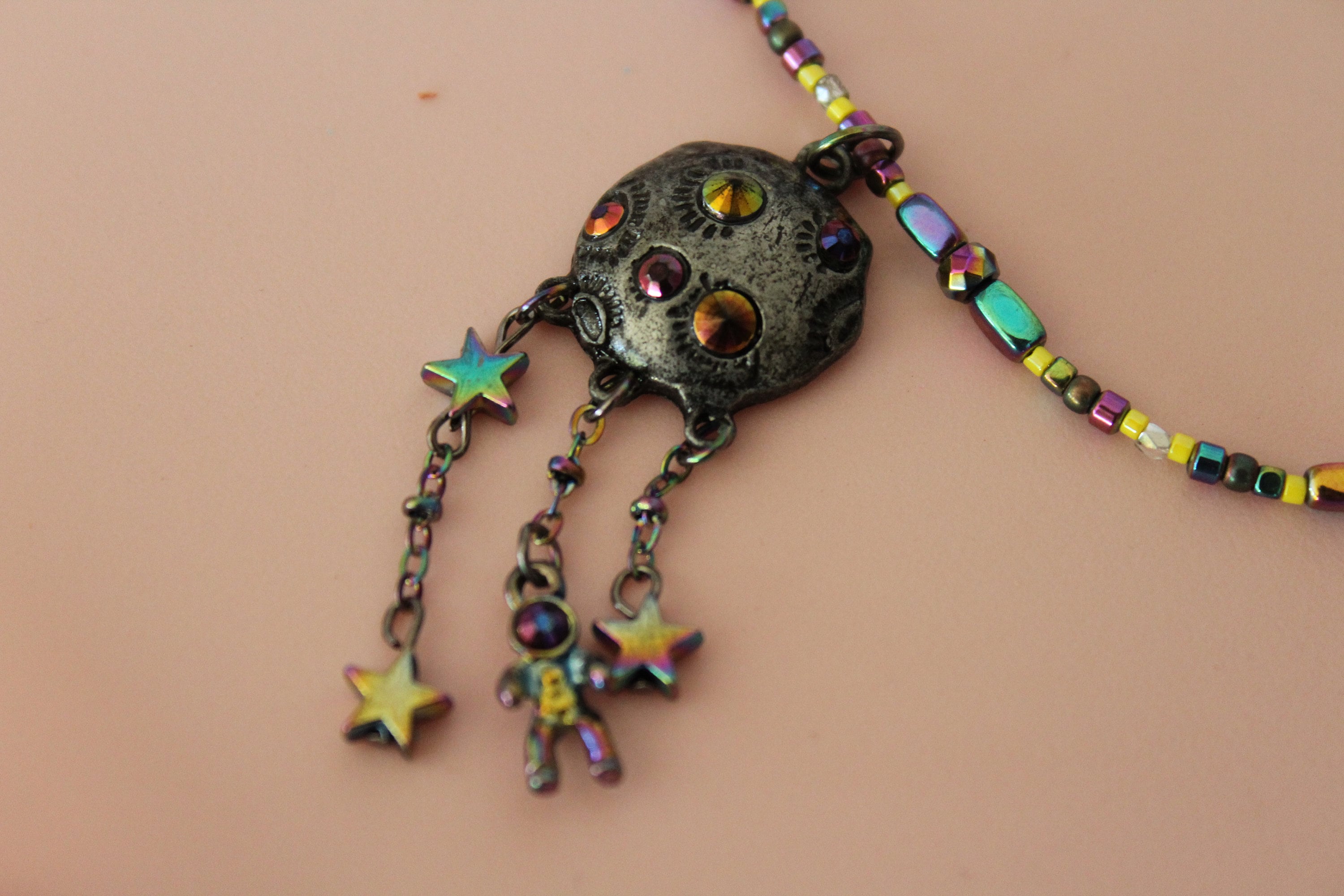 Space Necklace Planet Jewel Moon Necklace Explorers Necklace Astronaut ...