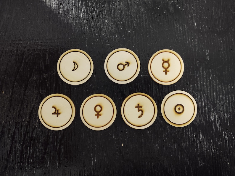 The 7 Planetary Seals and Glyphs double Side - Etsy
