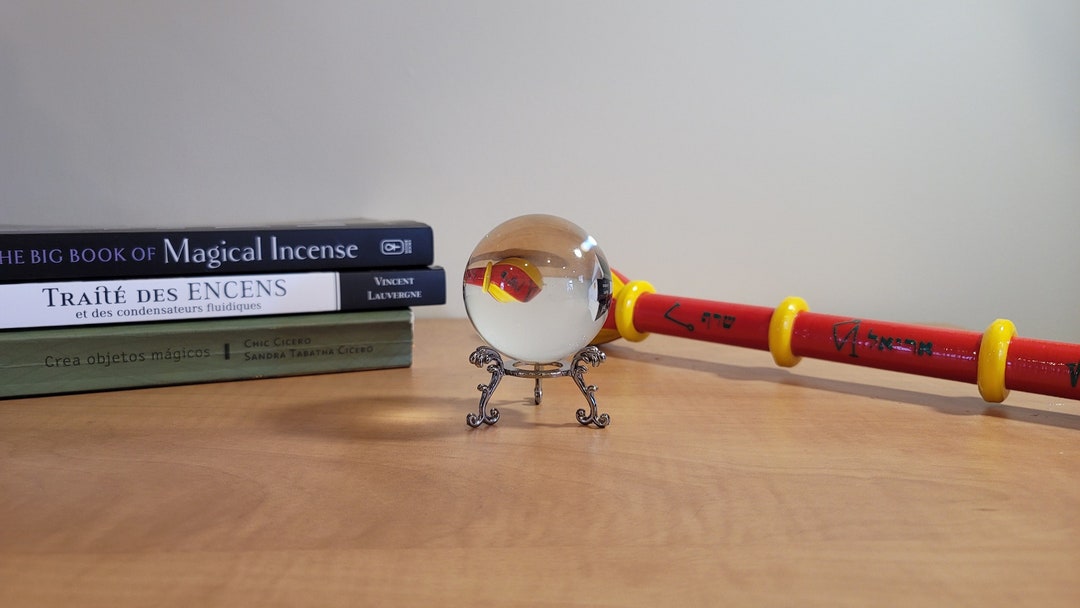 Clear Quartz Crystal Ball With Stand for Scrying, Wicca, Psychic ...