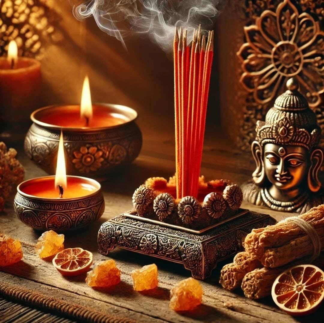 Solar Indian Frankincense Incense Sticks Handmade for Sun Rituals ...