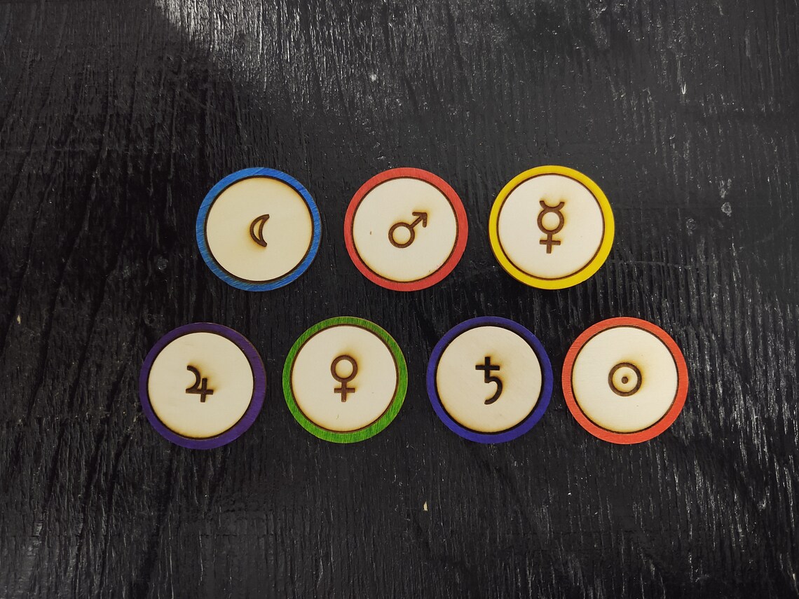 The 7 Planetary Seals and Glyphs double Side - Etsy