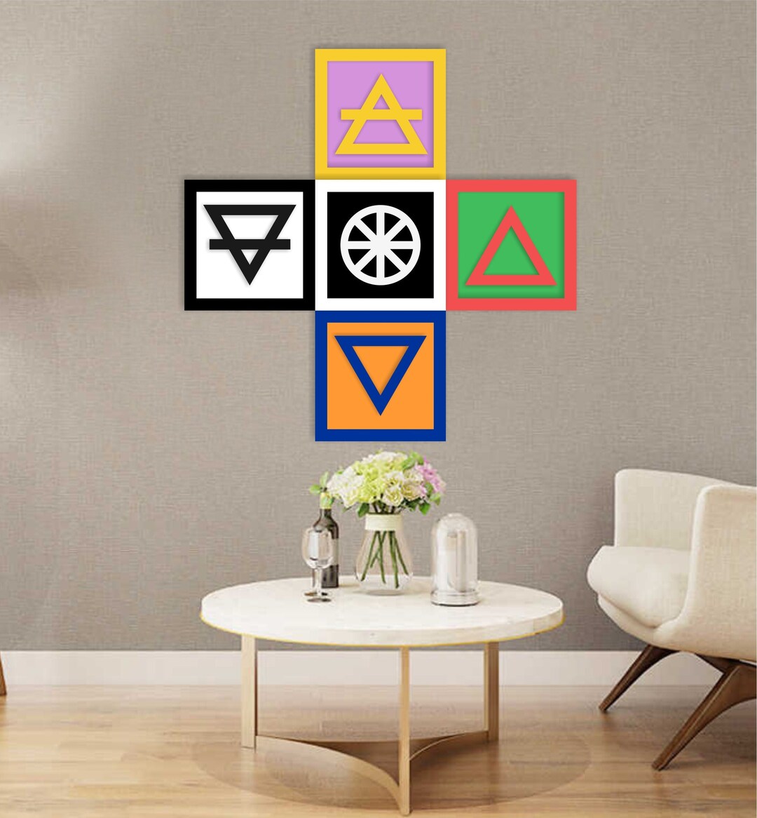 Four Elements and Spirit Wall Decor Set - Etsy