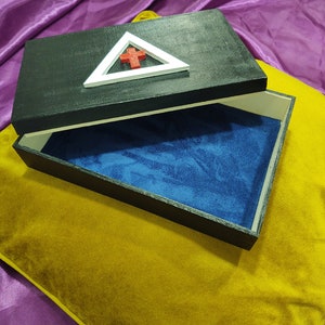Wooden Jewelry Box With Golden Dawn Symbol - Etsy