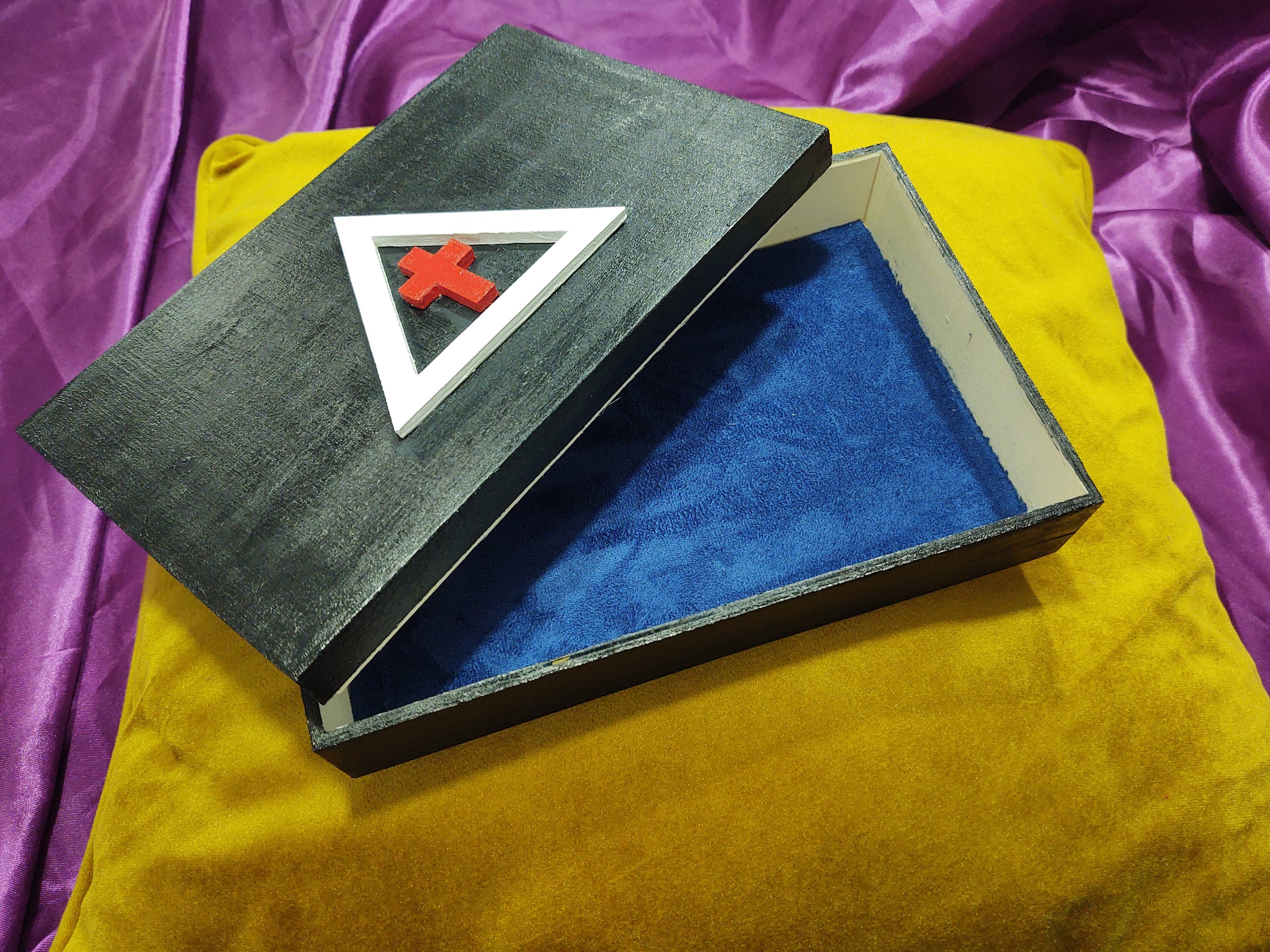 Wooden Jewelry Box With Golden Dawn Symbol - Etsy