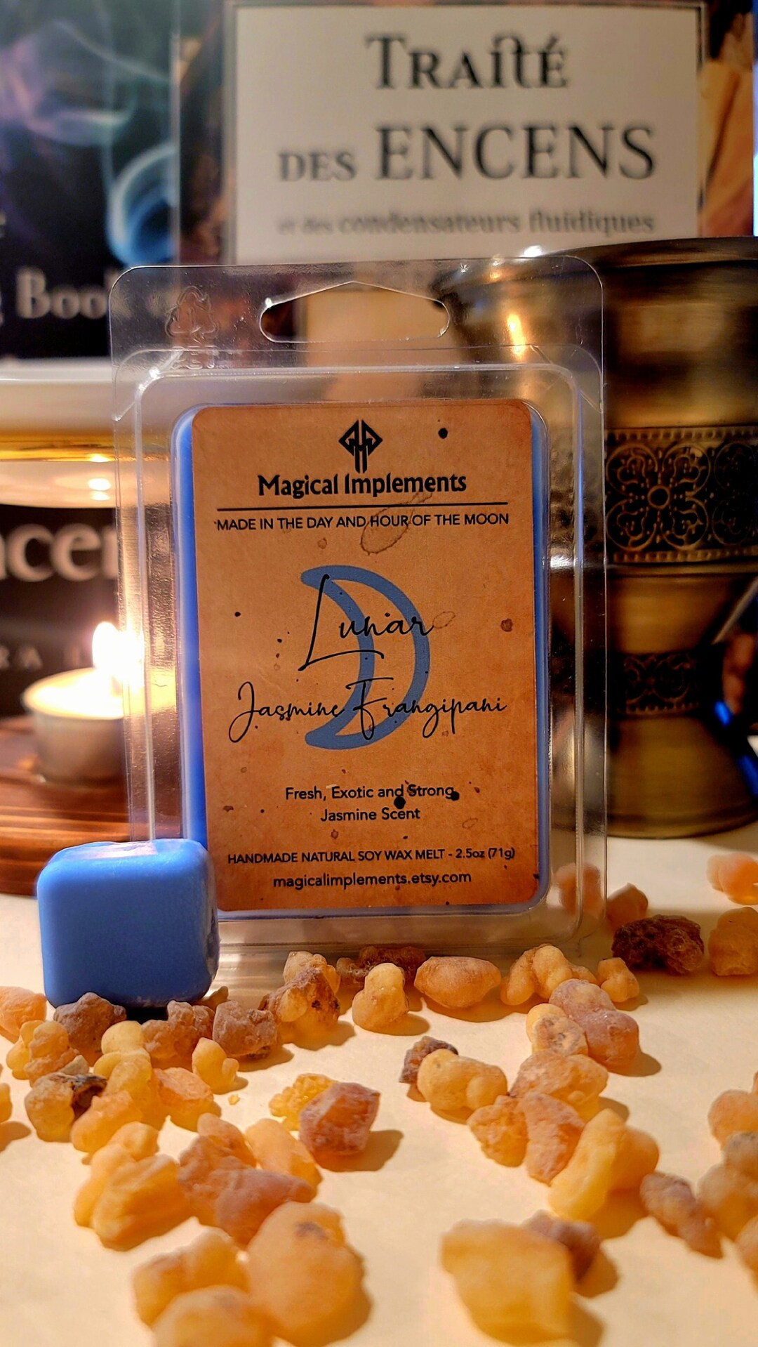Lunar Jasmine Frangipani Scented Wax Melt - Handcrafted for Lunar ...