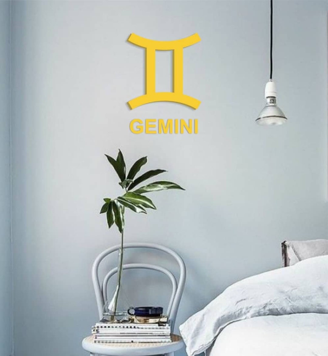 Gemini Zodiac Sign Wall Decor - Etsy