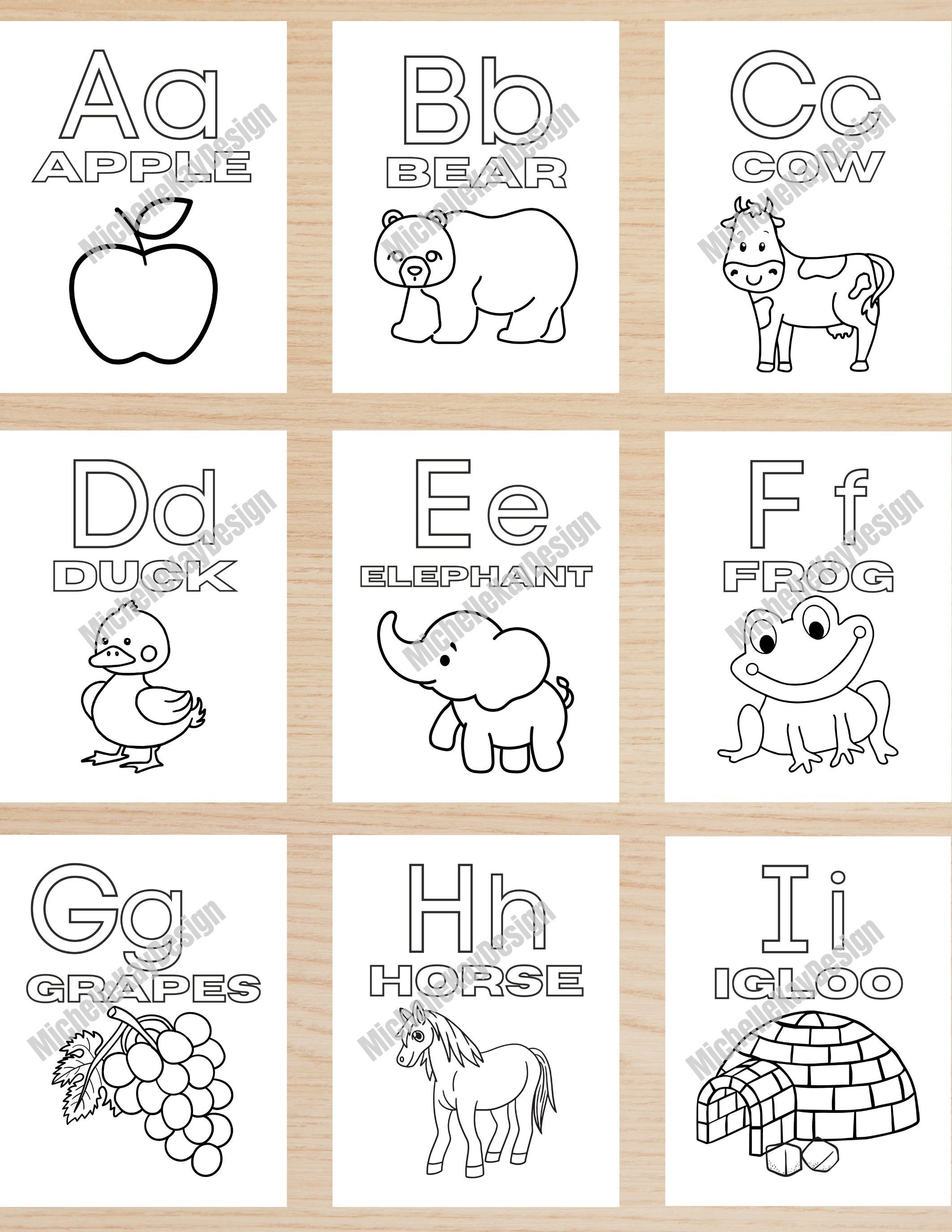 Printable Alphabet Coloring Pages, ABC Coloring Pages for Kids ...