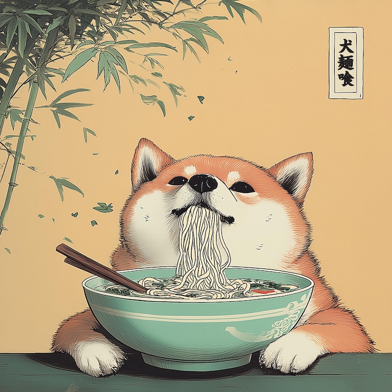 Cute Anime Dog Art - Etsy Canada