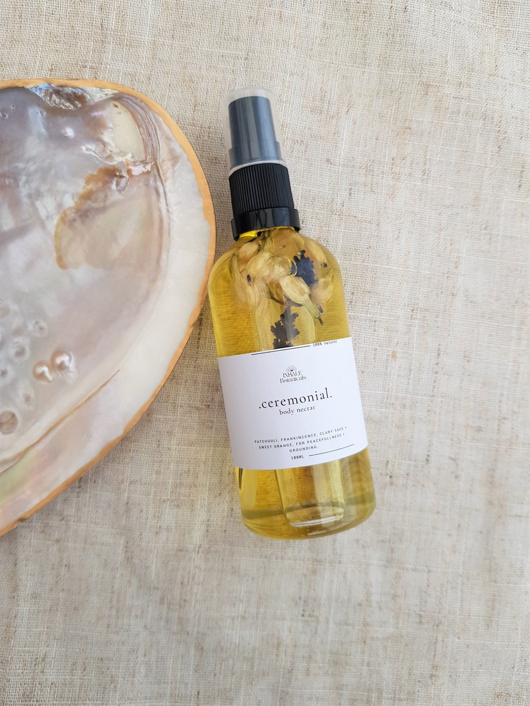 Ceremonial Body Nectar, Botanical Massage Oil, Aromatherapy Ritual ...