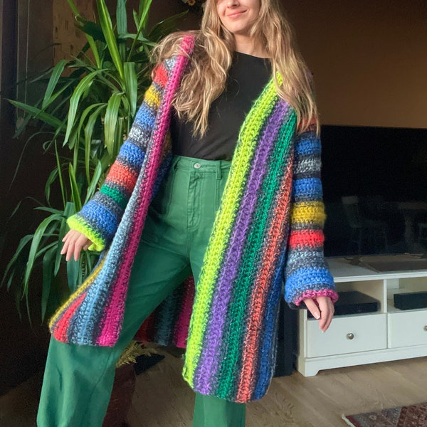 Colorful Cardigan - Etsy