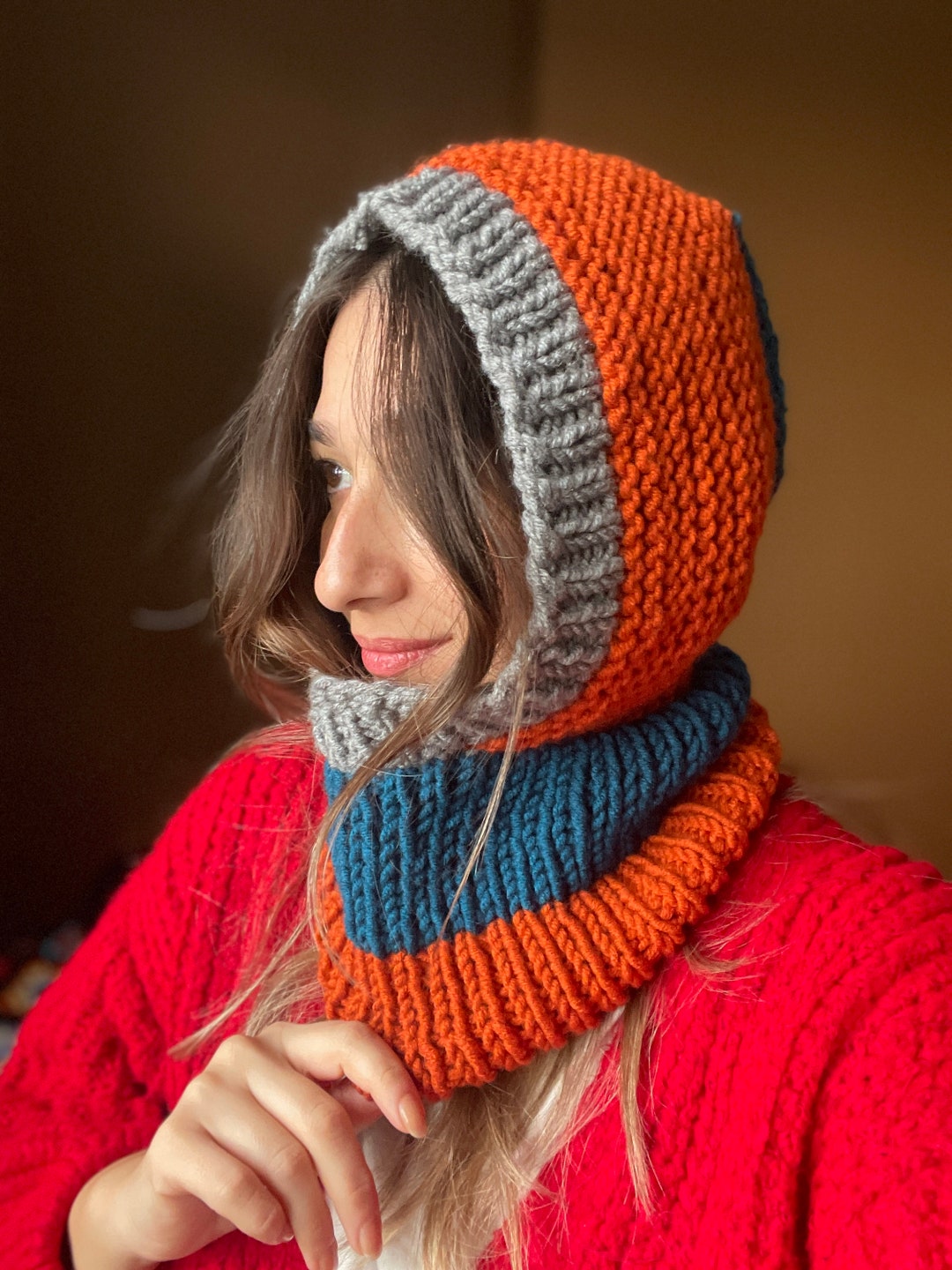 Hand Knit Balaclava, Handmade Balaclava, Winter Warm Hat, Valentine's ...