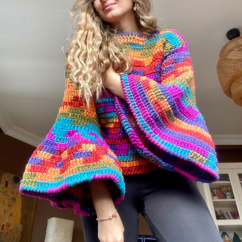 Rainbow Sweater - Etsy