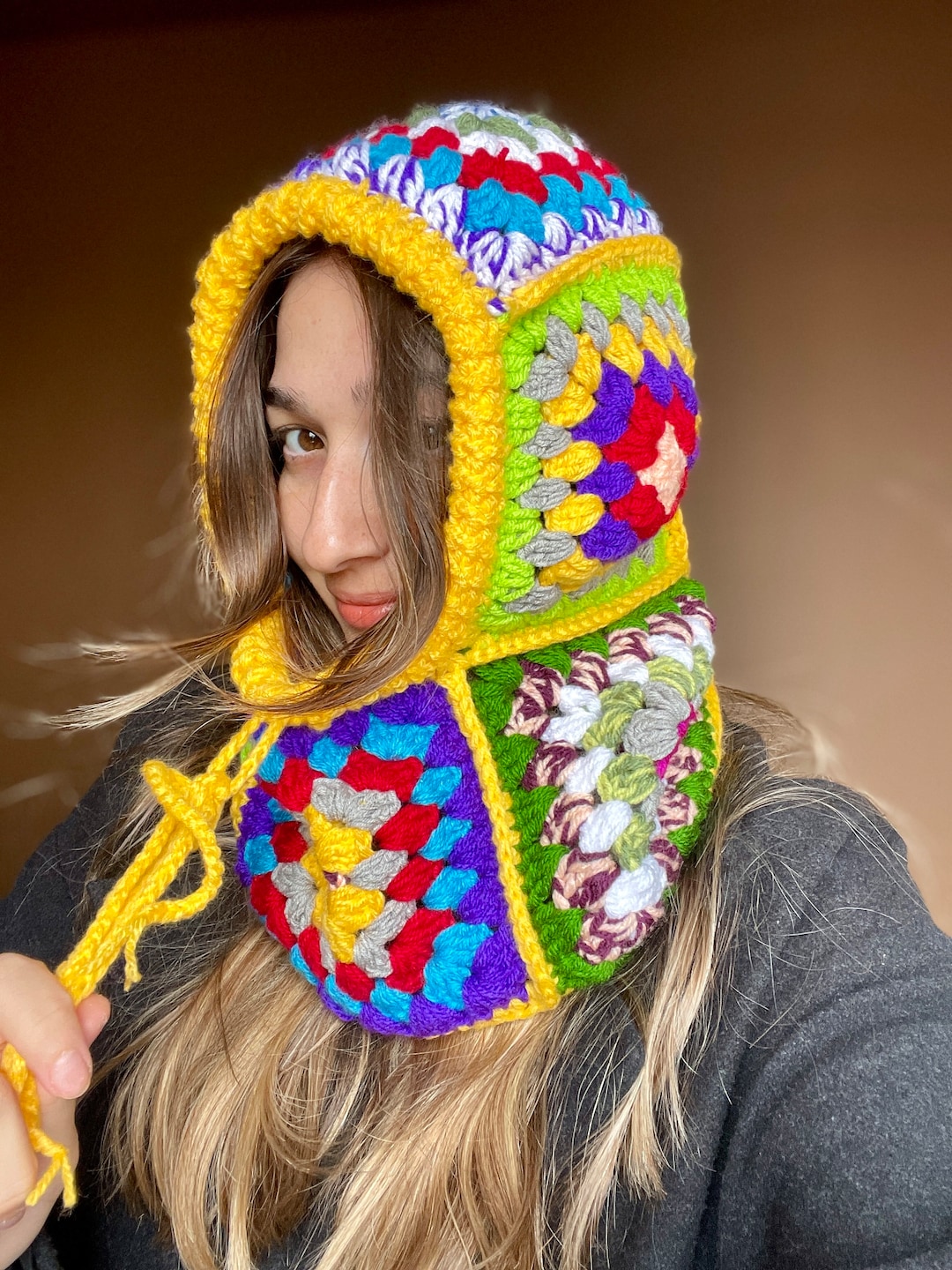 Crochet Balaclava, Granny Square Warm Balaclava, Bhava's Style 2 ...