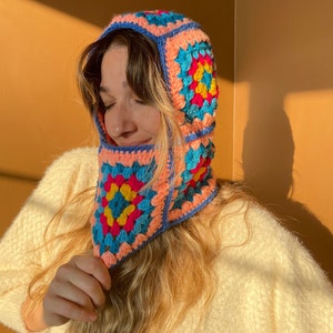 Crochet Colorful Balaclava for Women, 8 Different Colors Balaclava ...