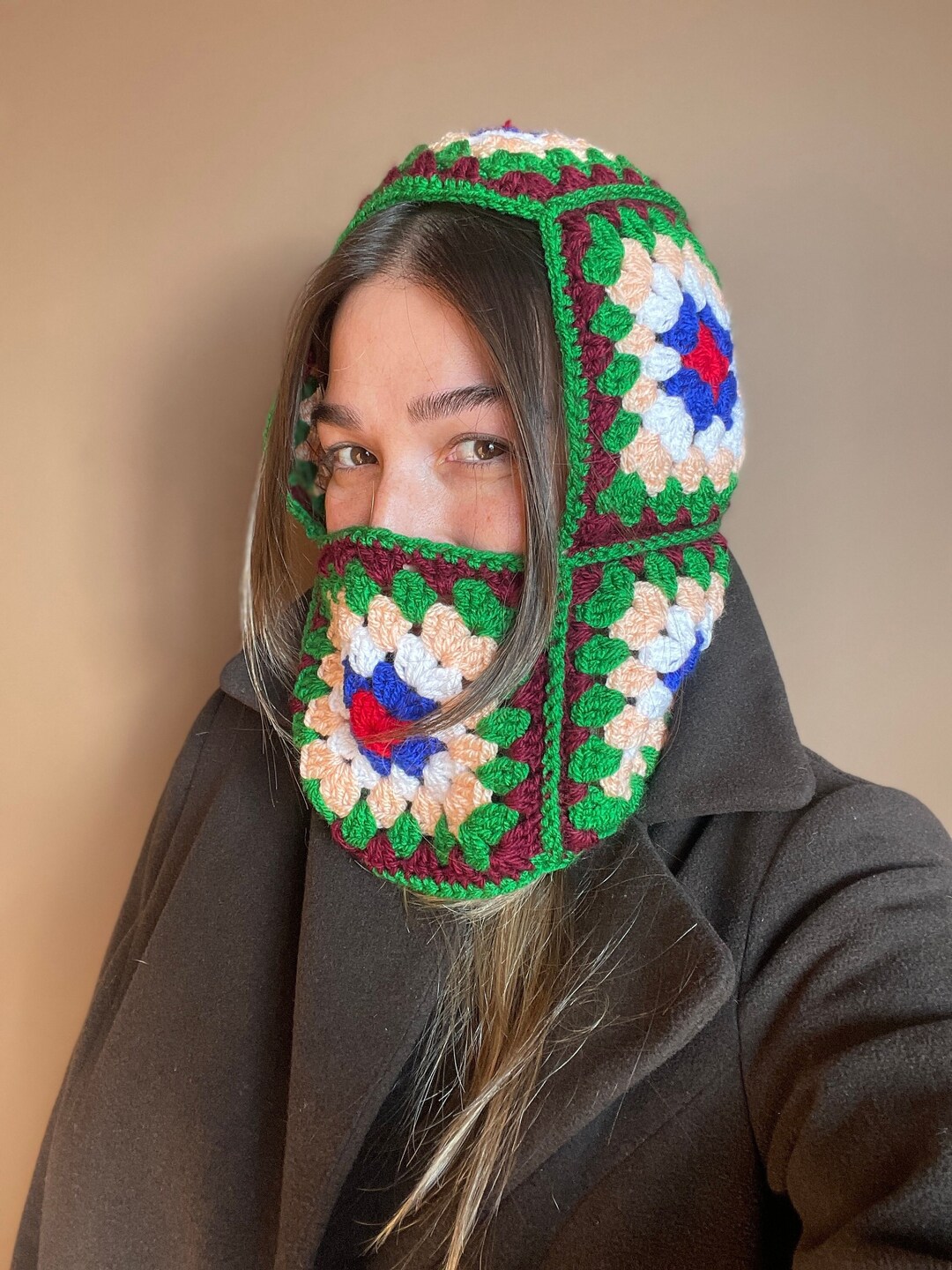 Crochet Balaclava, 3 Different Colors Balaclava, Christmas Gift, Mother ...