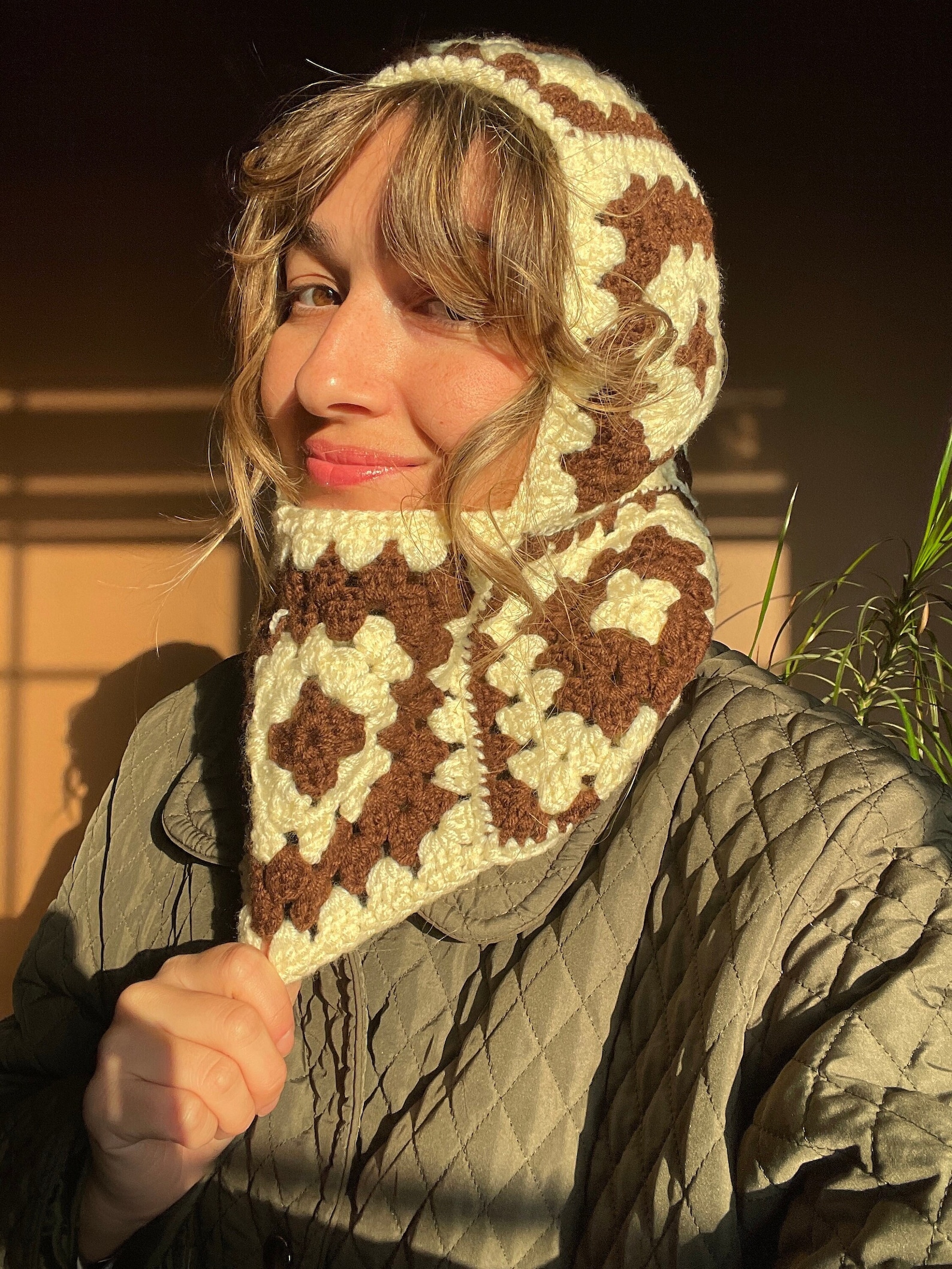 Crochet Balaclava Brown and Cream Granny Square Balaclava - Etsy