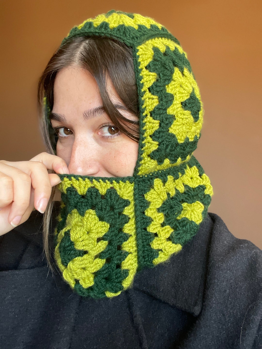 Crochet Colorful Balaclava, Handmade Granny Square Balaclava, Bhava's ...