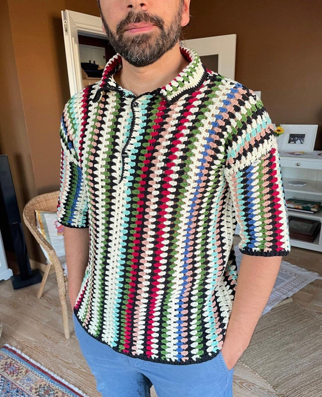 Crochet Shirt Unisex Shirt Crochet Oversizeshirt Crochet - Etsy