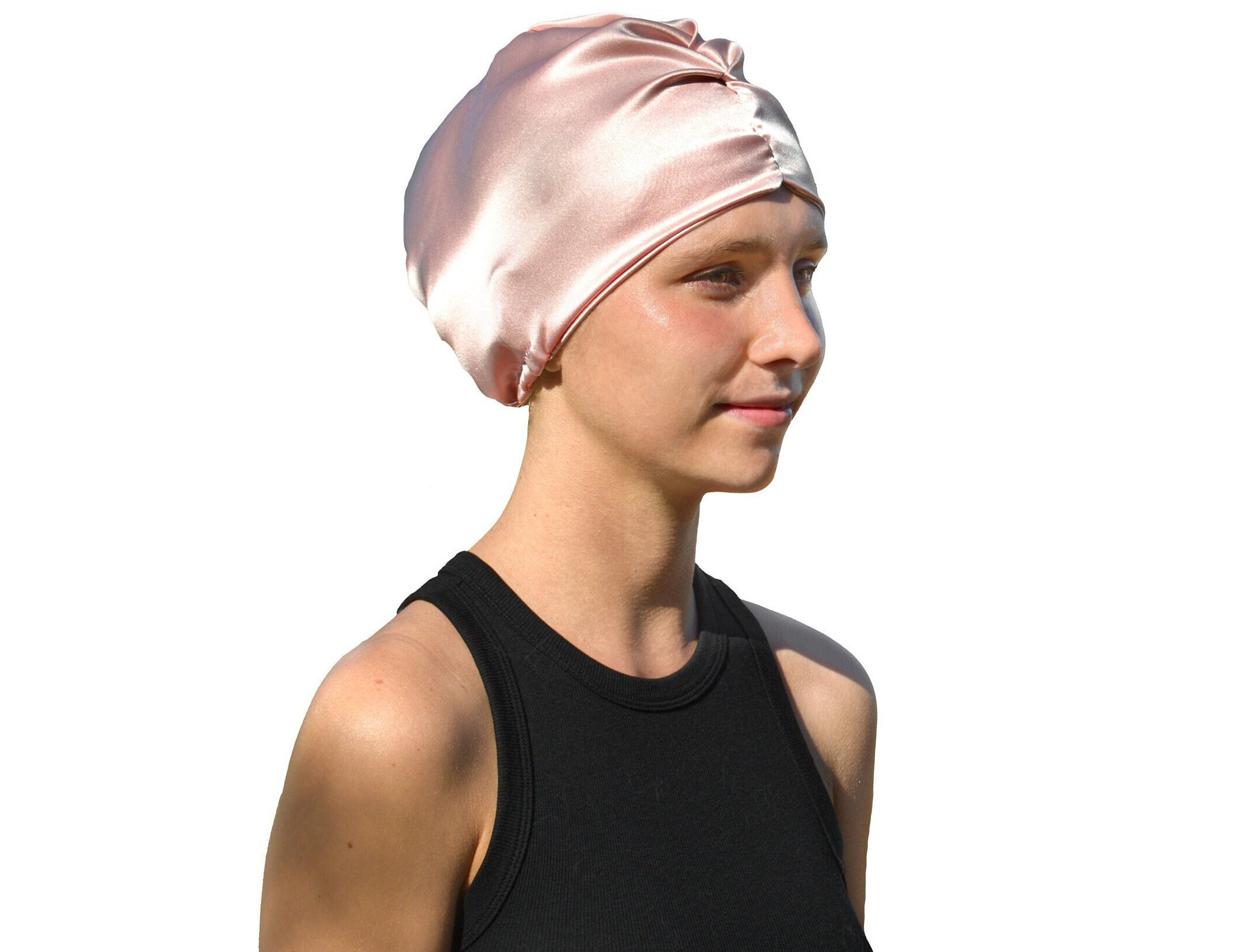 Pure Silk Sleeping Cap Anti-frizz Silk Night Cap Silk Sleep Bonnet Silk ...