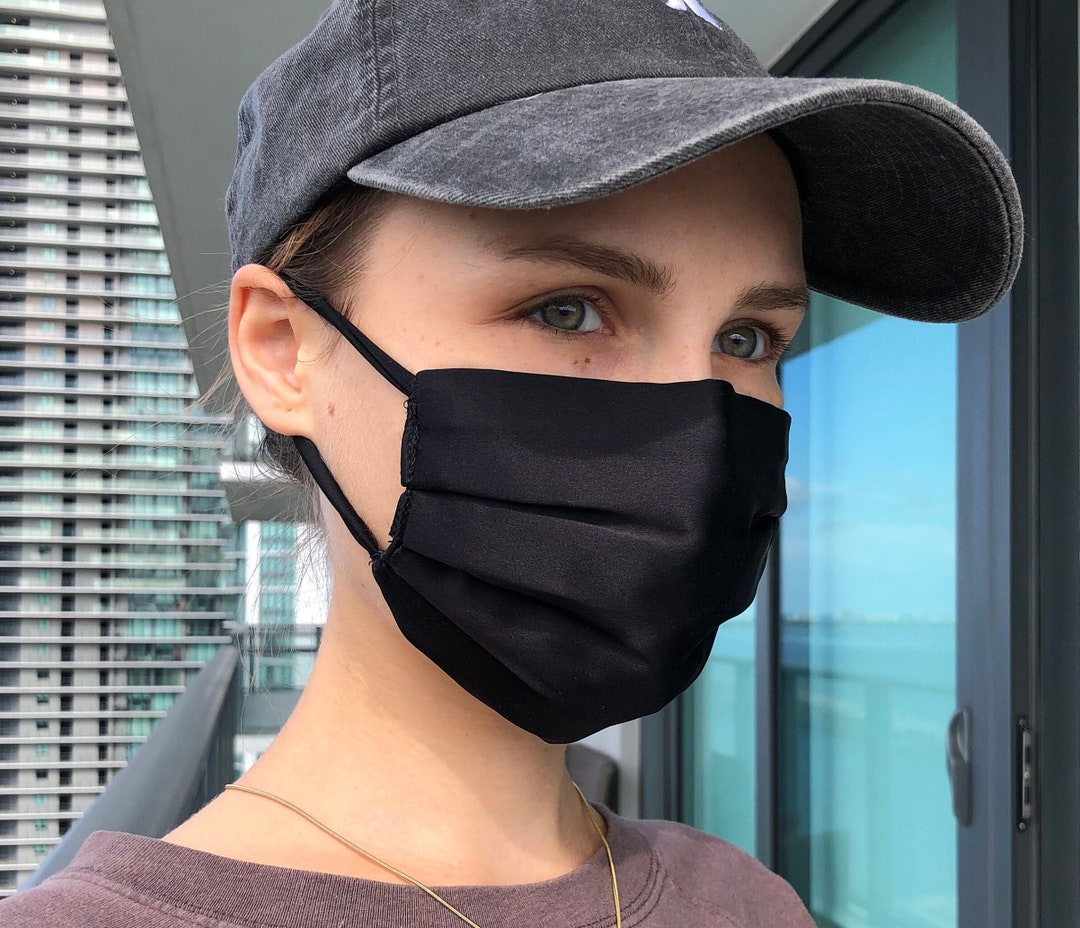 Pure Silk Face Mask Washable Reusable Anti Acne Fall Silk Face Masks ...