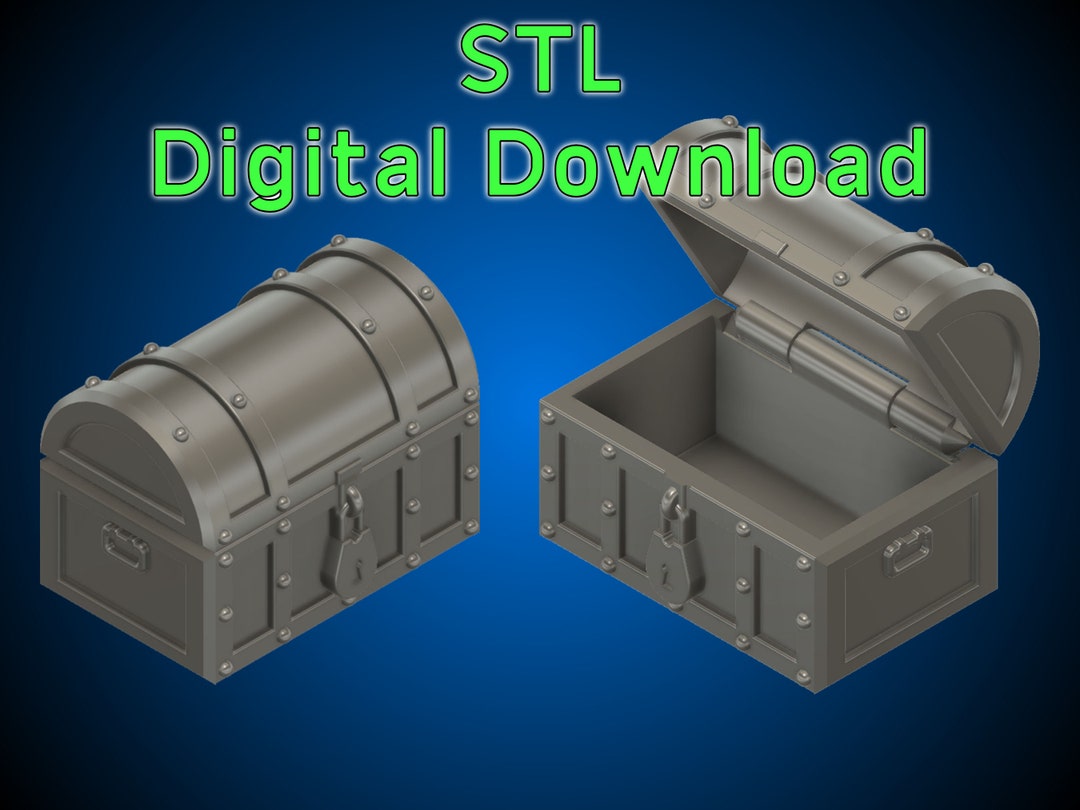 Treasure Chest STL File - Etsy