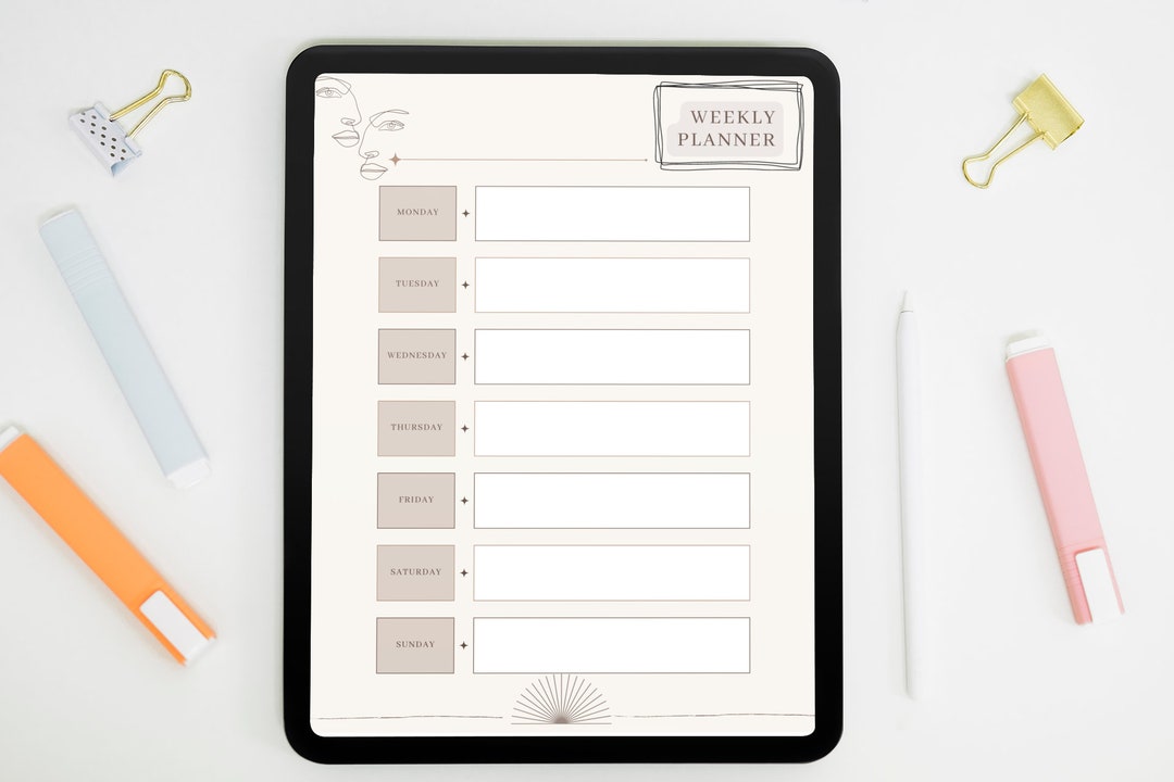 Digital Planning for Artists, Instant Download, Minimal Productivity ...