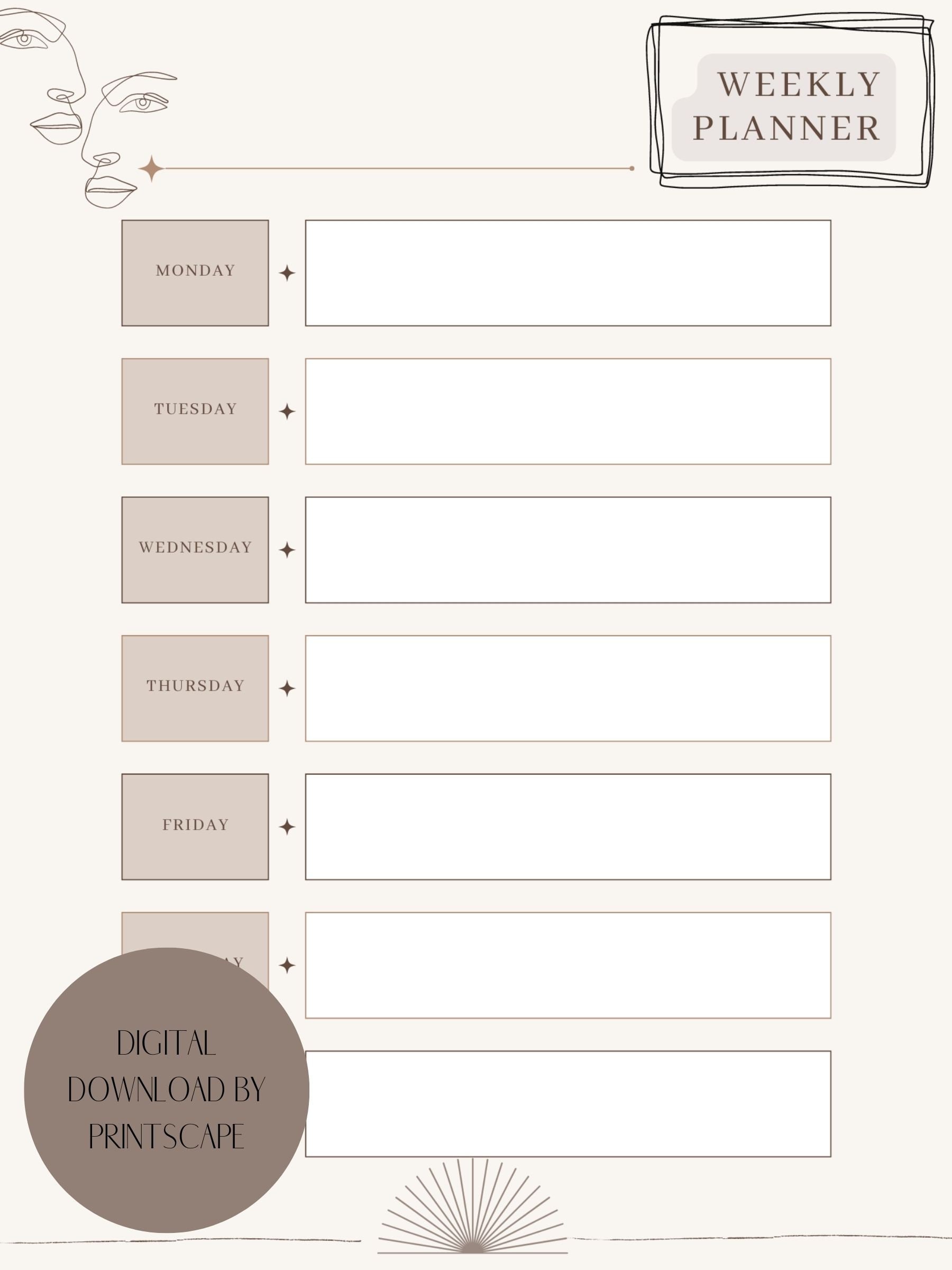 Digital Planning for Artists, Instant Download, Minimal Productivity ...