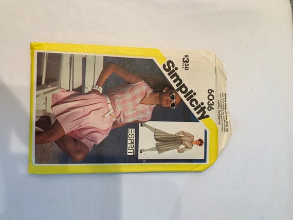 Vintage 1983 Simlicity Sewing Pattern 6036 Size 14 Wide Leg | Etsy