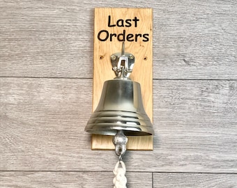 Personalised Last Orders Bell, Home Bar Accessories, Mancave ...