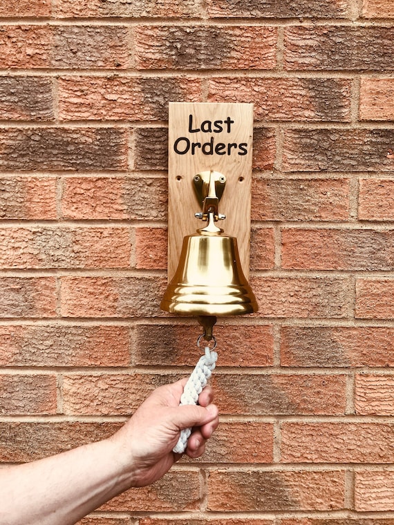 Personalised Last Orders Bell Home Bar Accessories Mancave - Etsy UK