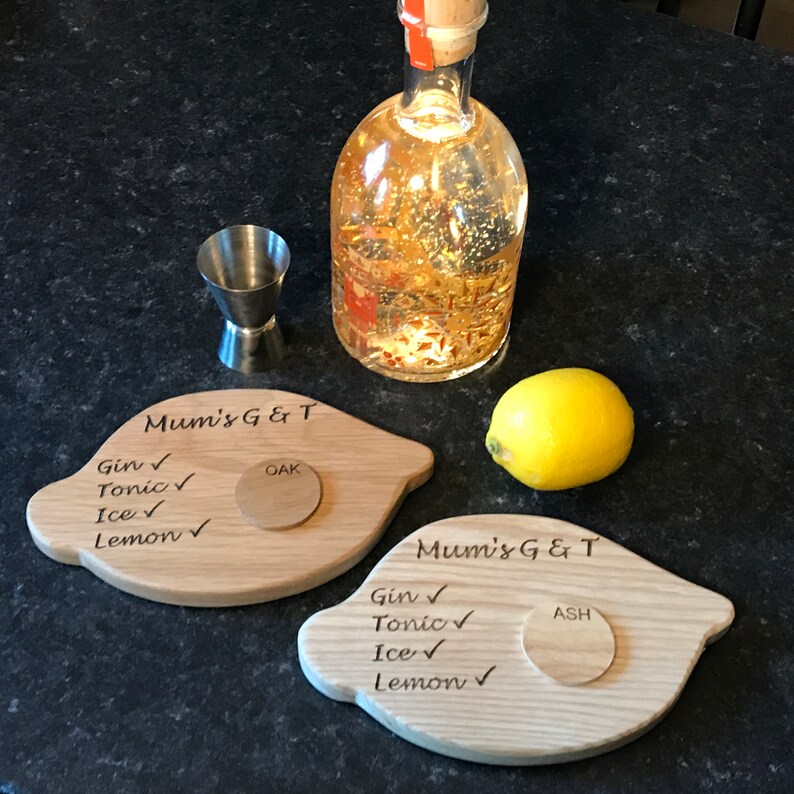 Personalised Quirky Lemon G&T Chopping Boards Lemon Shaped | Etsy UK