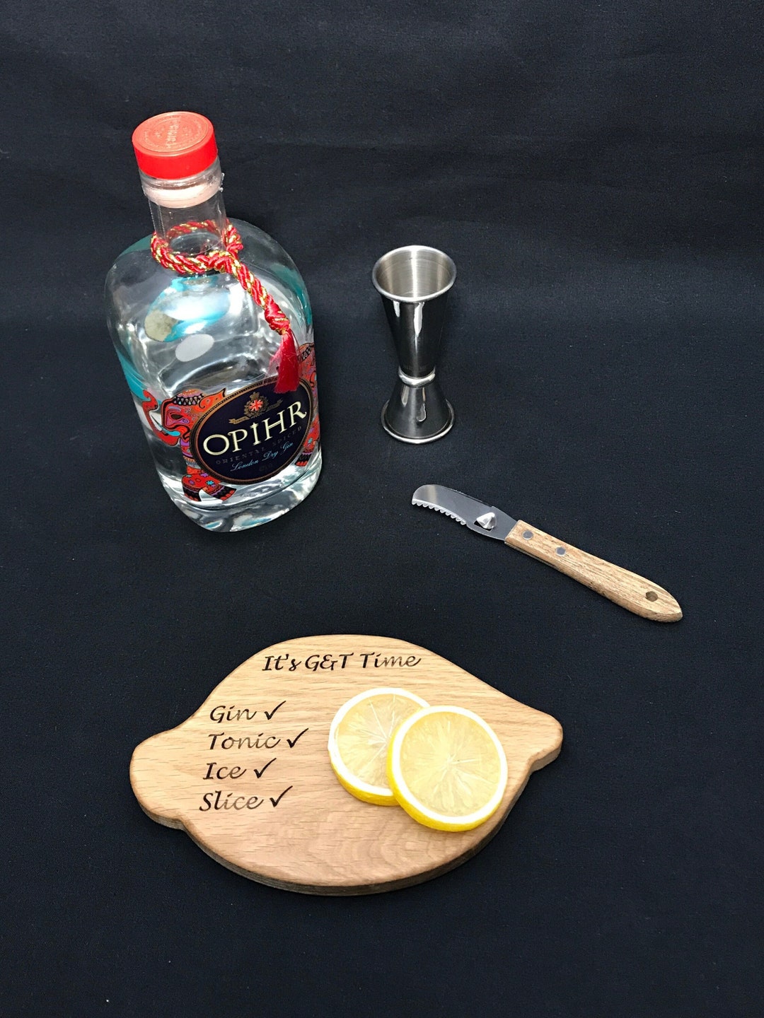 Personalised Quirky Lemon G&T Chopping Boards, Lemon Shaped Oak Board ...