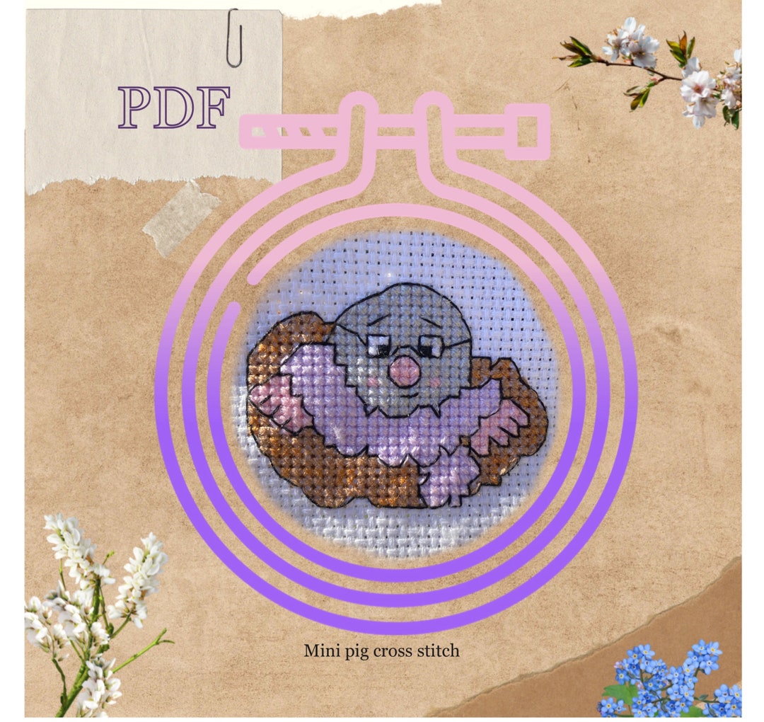 Mole Cross Stitch Pattern, Cute Mole Pattern, Small Mole Pattern, Funny ...