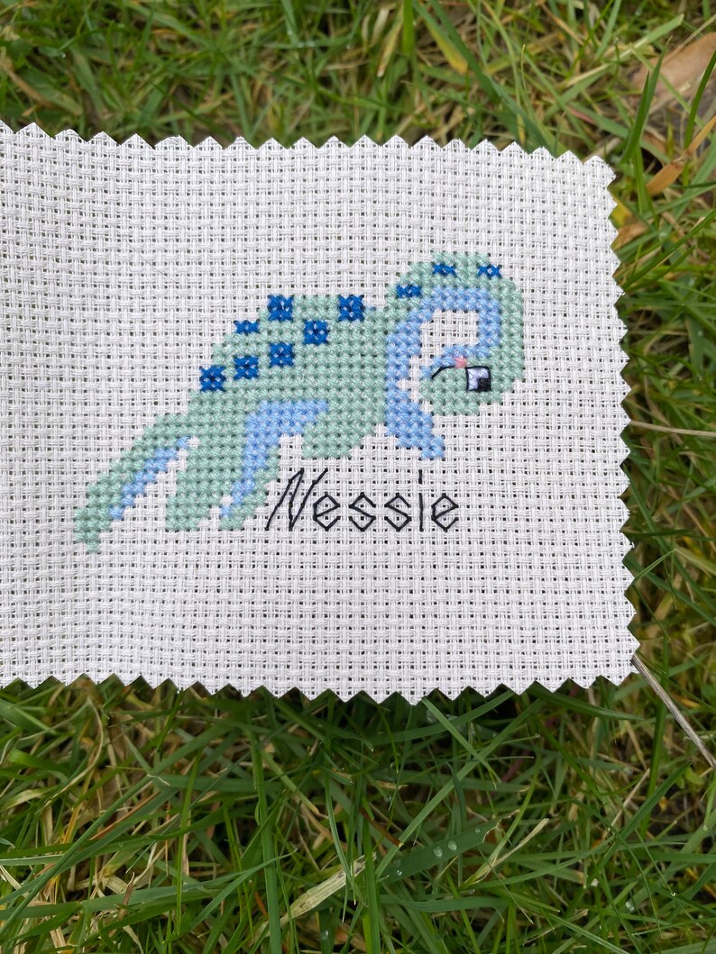 Easy Nessie Cross Stitch Pattern, Easy Loch Ness Monster Pattern ...