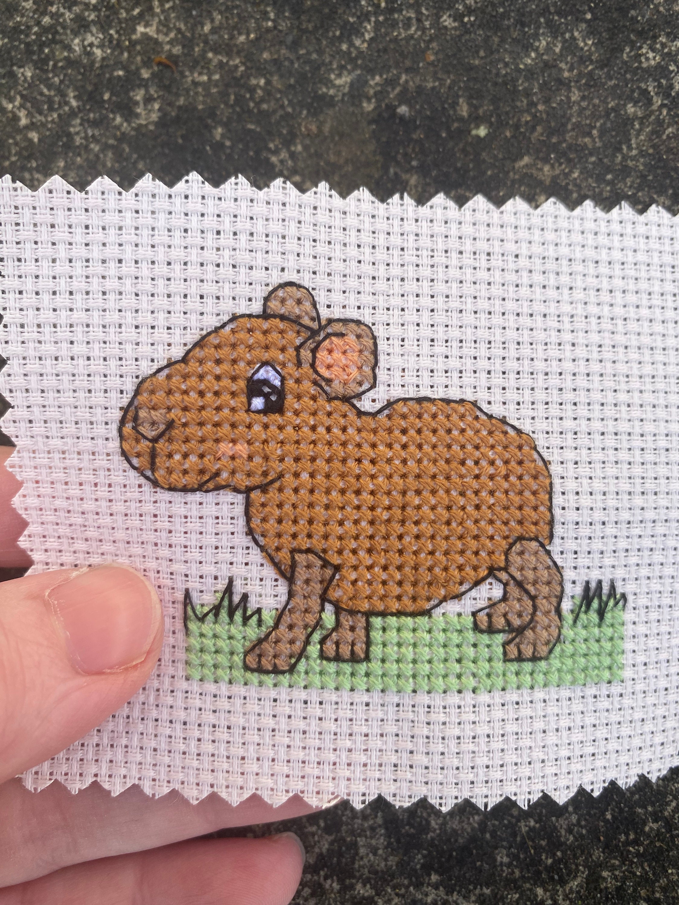 Capybara Cross Stitch a Sweet Small Pattern - Etsy