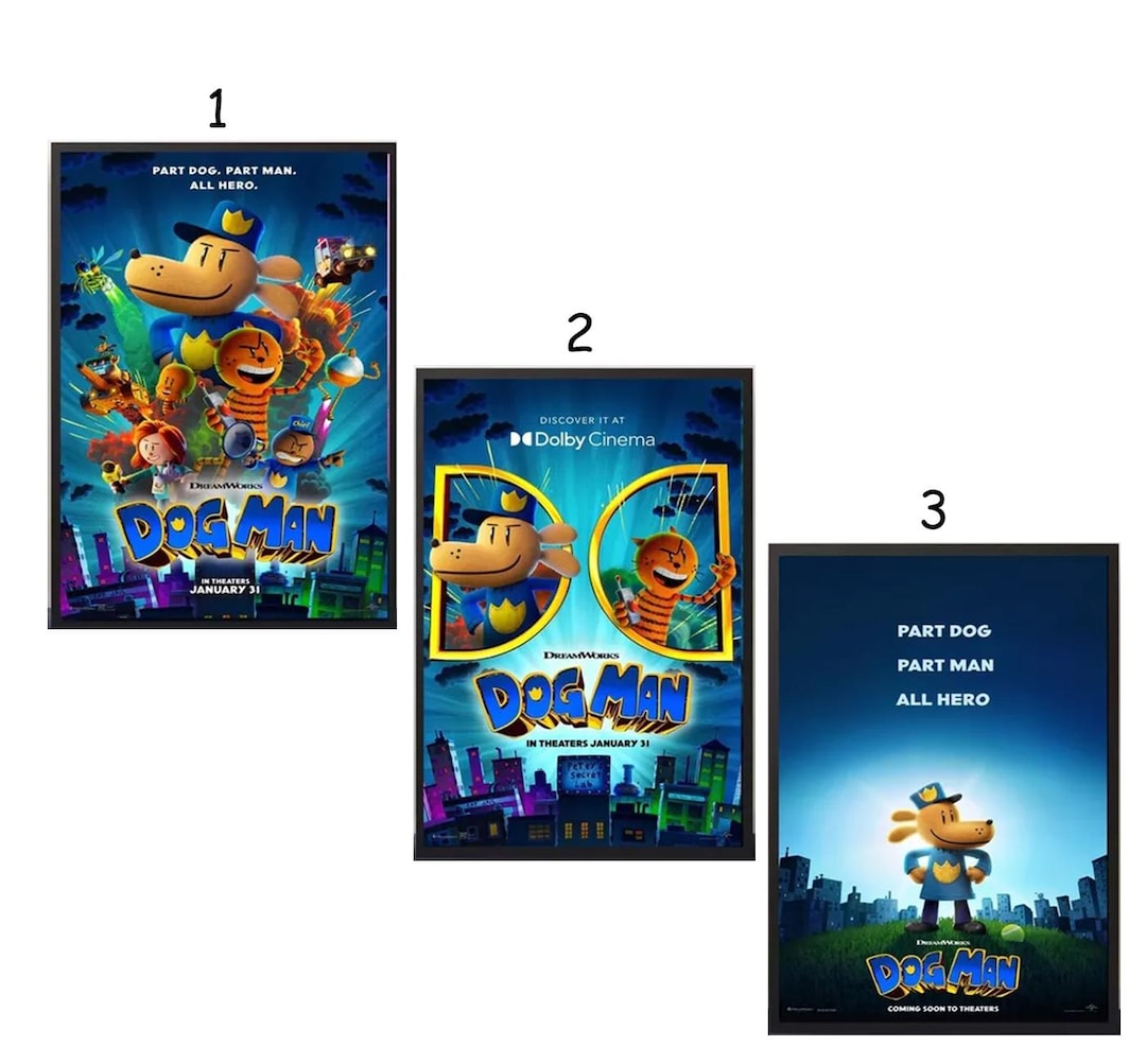 Dog Man 2025 Movie Poster, Vintage Poster, Gift Ideas, Film Poster, Dog ...