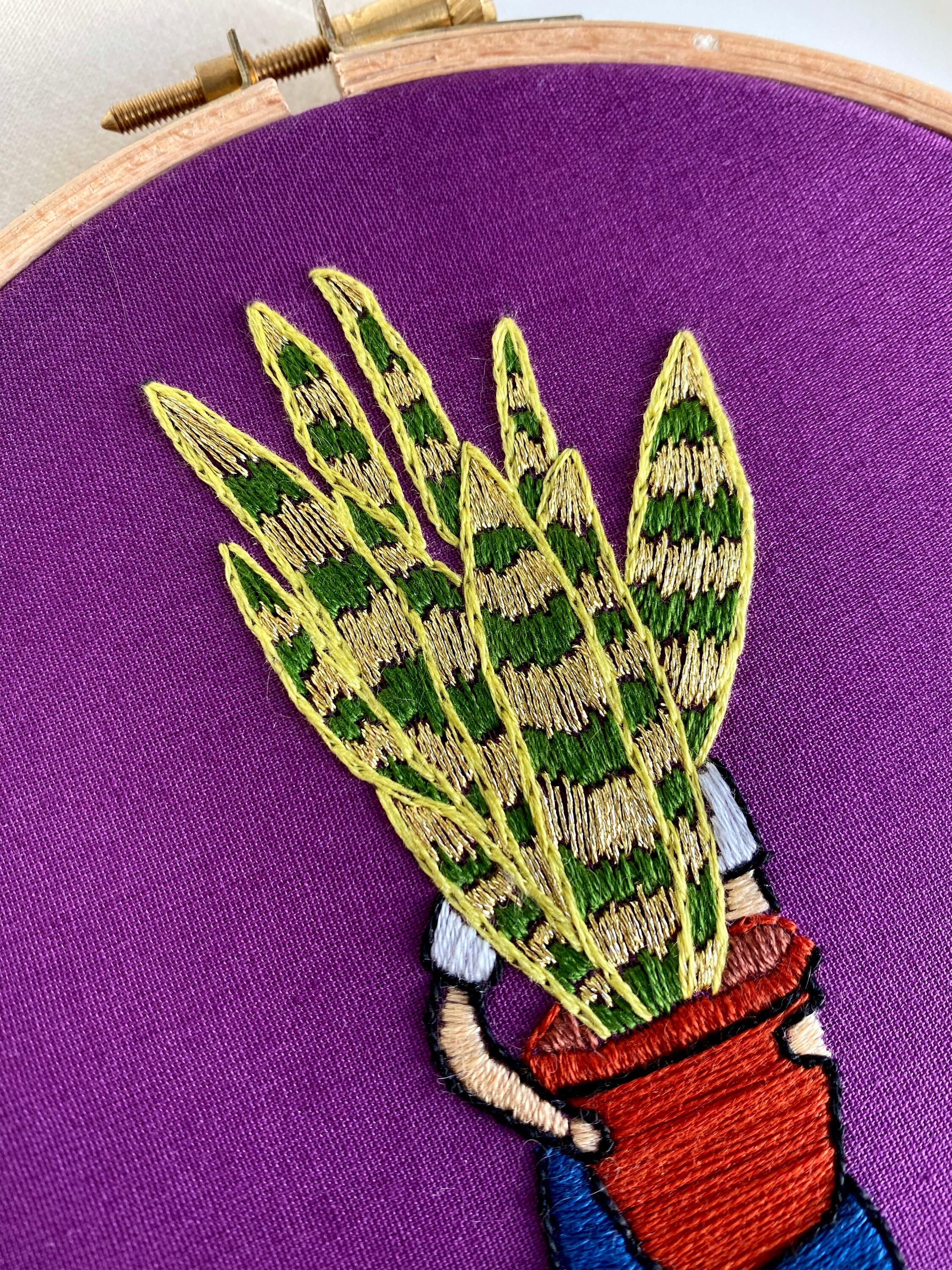 Snake Plant Embroidery Pattern Pdf Houseplant Embroidery - Etsy