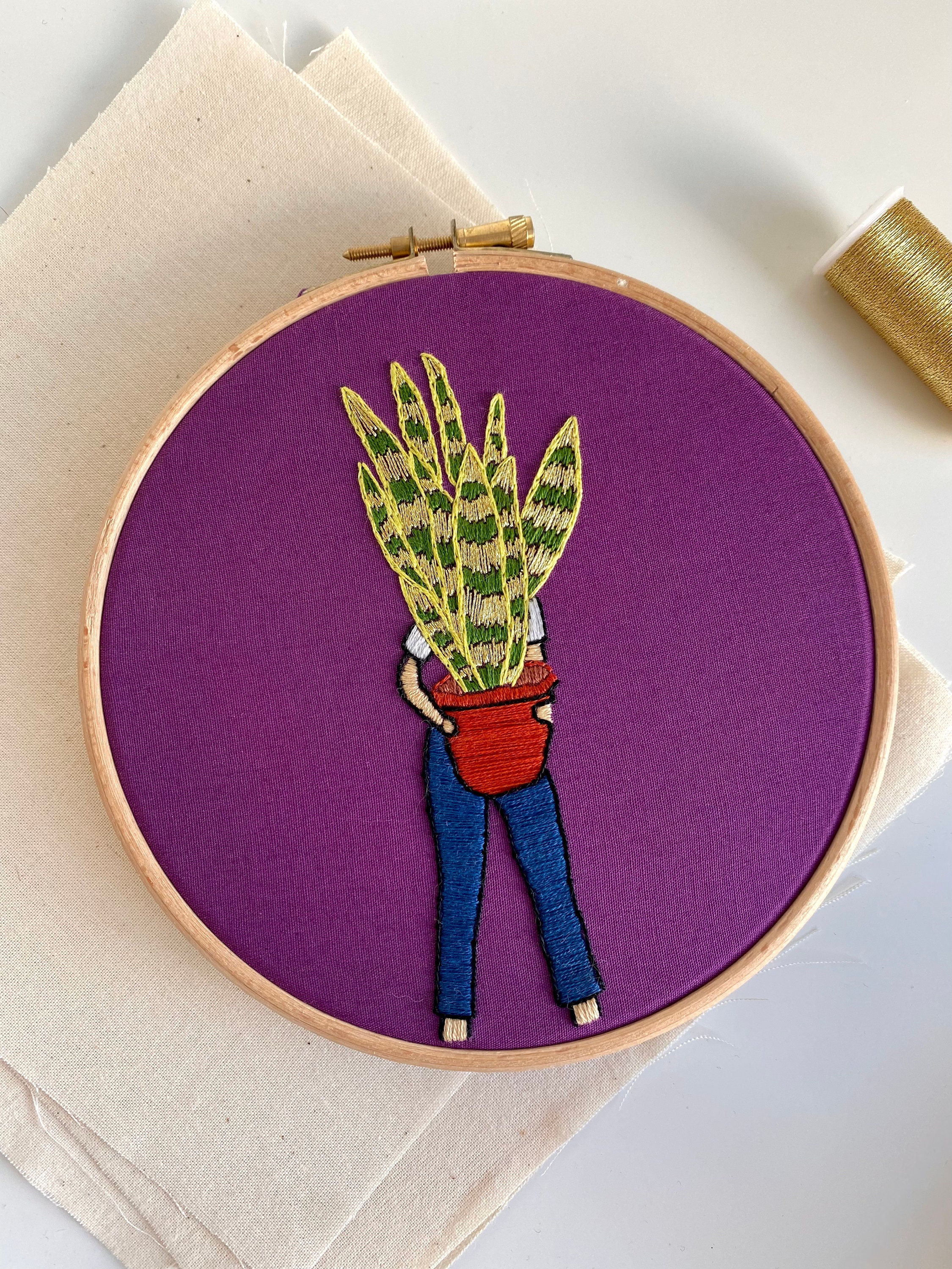 Snake Plant Embroidery Pattern Pdf, Houseplant Embroidery Designs ...