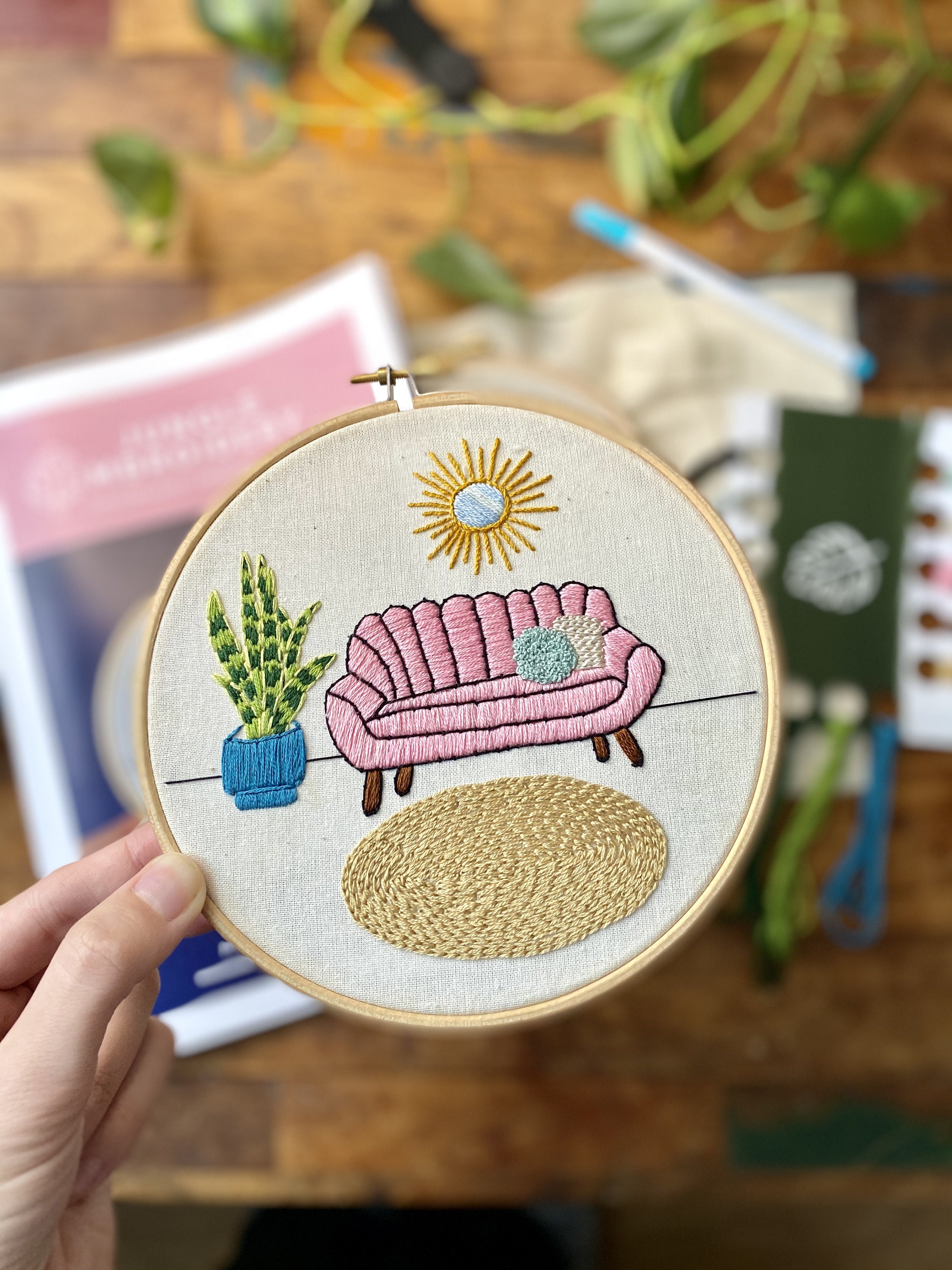 PDF Pattern Embroidery | Mid Century Modern Embroidery Design, Hand ...