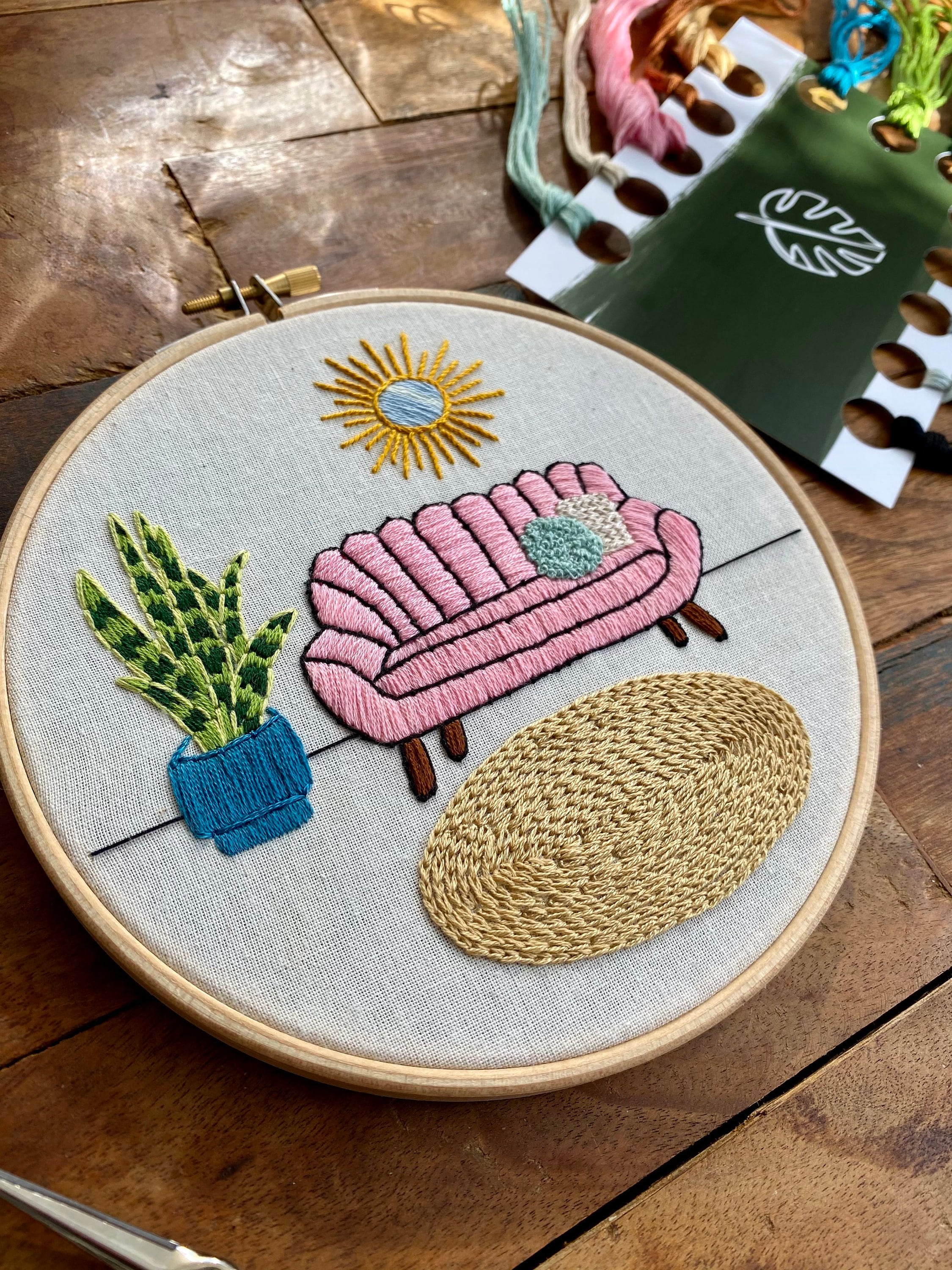 PDF Pattern Embroidery | Mid Century Modern Embroidery Design, Hand ...