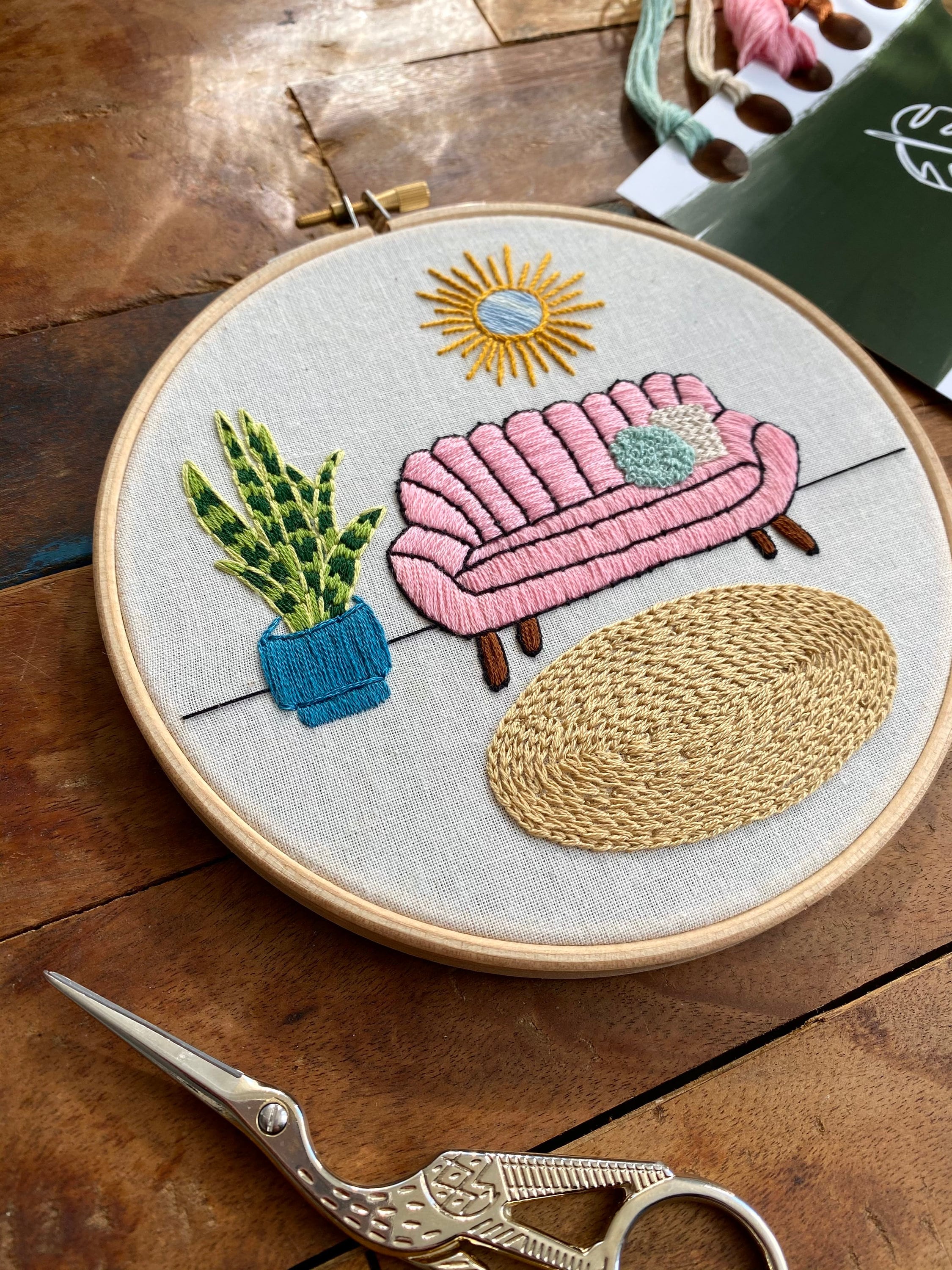 PDF Pattern Embroidery | Mid Century Modern Embroidery Design, Hand ...