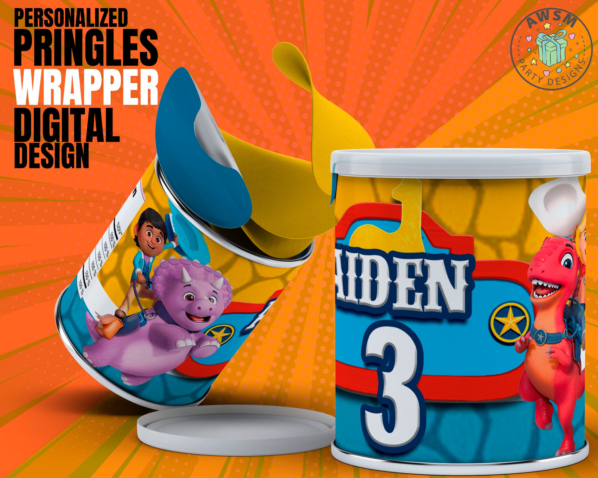 Dino Ranch personalized Banner design digital party | Etsy