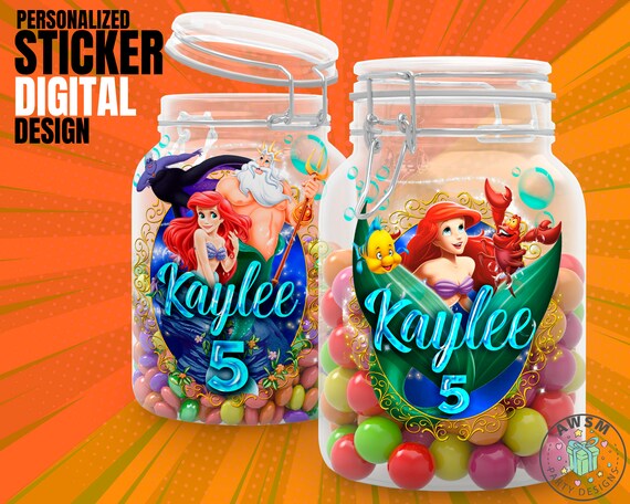Little Mermaid Personalized Multi Purpose Sticker Designs - Etsy