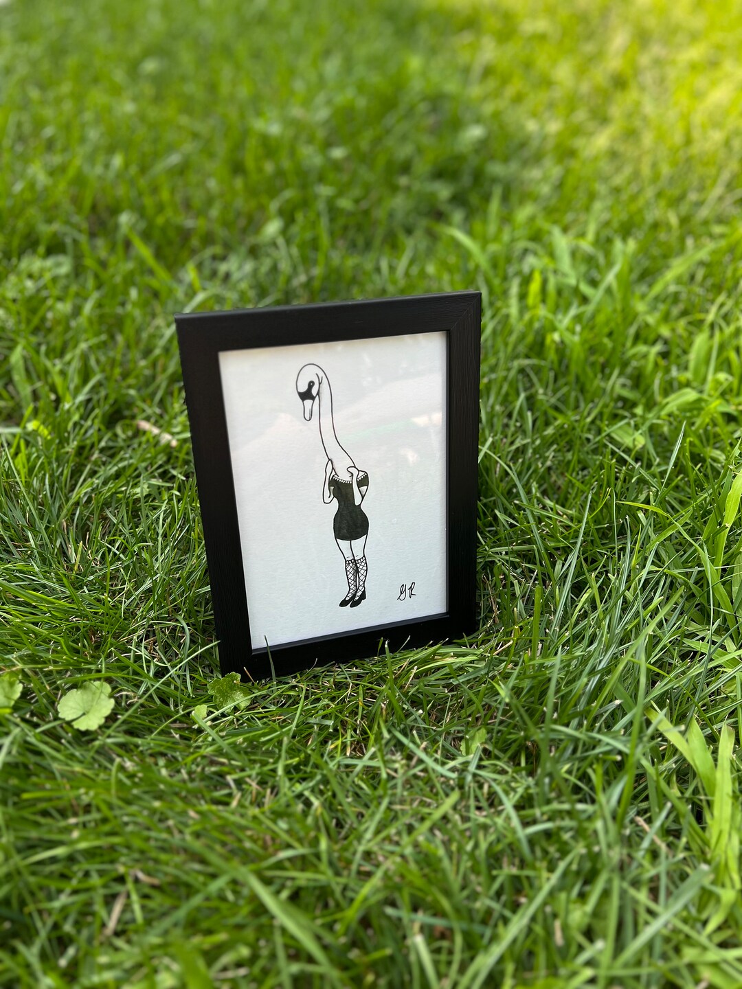 Hand Painted Tattoo Flash Goose Lady - Etsy