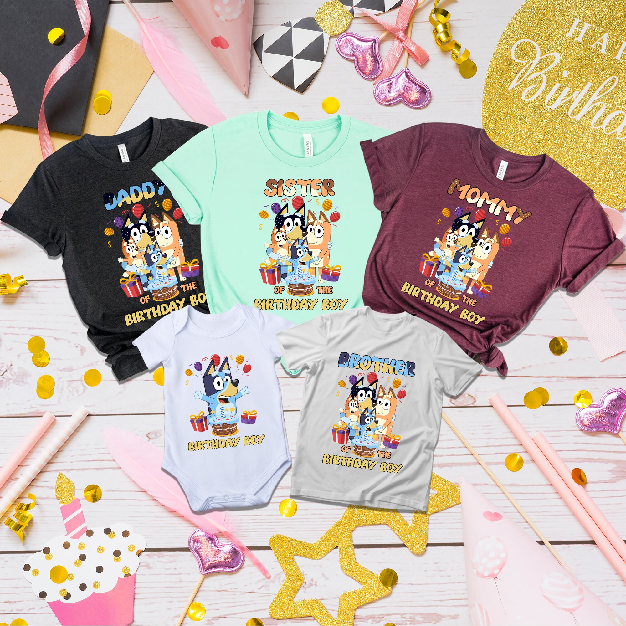 T-shirts Bluey Matching Shirts Birthday Shirt Bluey Birthday Shirt ...