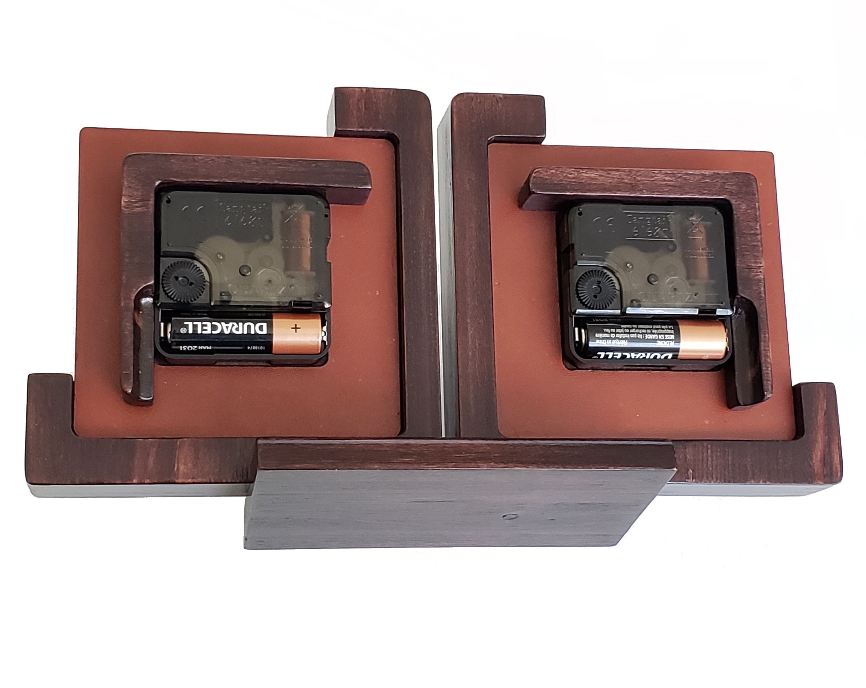 Dual Time Desk Clock, Tilted Back Custom Engraved Gift - Etsy