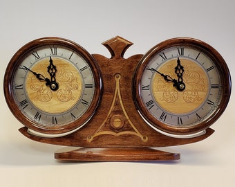 Dual Time Zone Clock | Etsy
