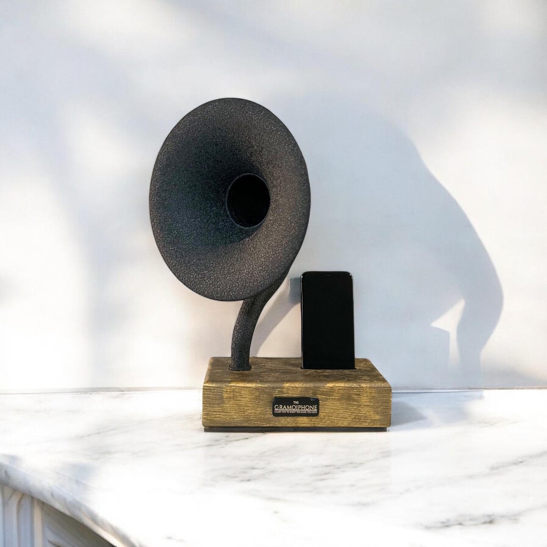Gramophone iPhone Passive Speaker, Acoustic iPhone Speaker ...