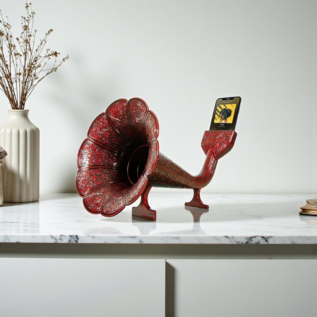 Gramophone iPhone Passive Speaker, Gift for Home, Handmade Home Decor ...